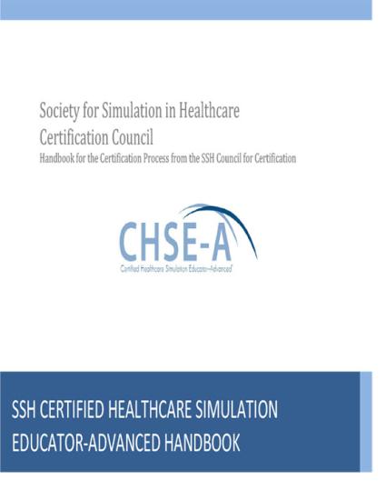 The Certified Healthcare Simulation Educator - Advanced | SSH
